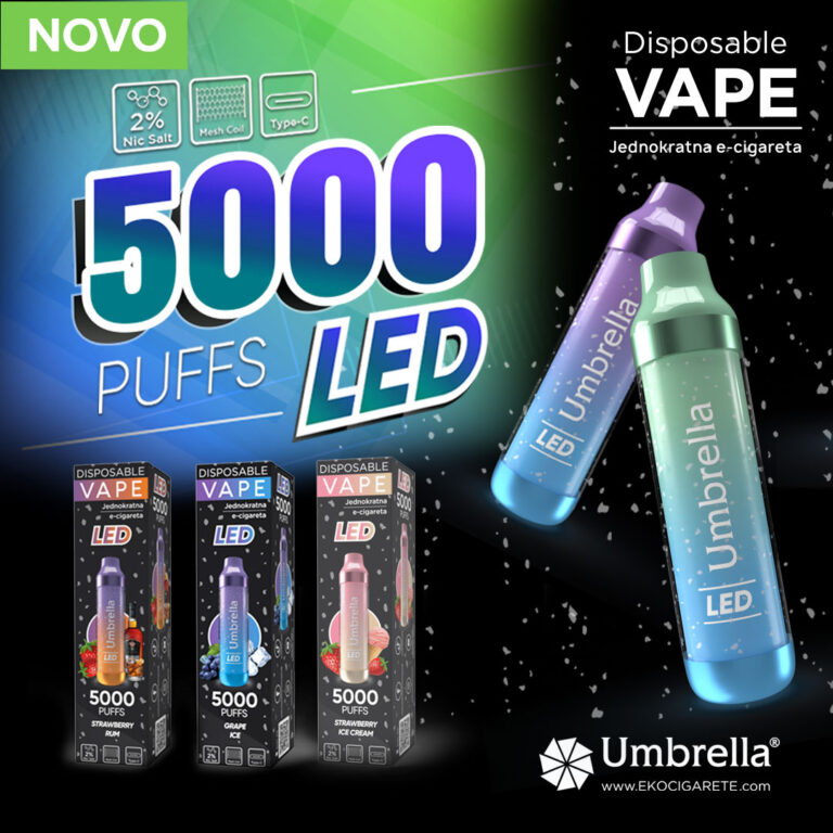 U Umbrella shop stigao je 5000 PUFFS LED - Stadion Shopping Center