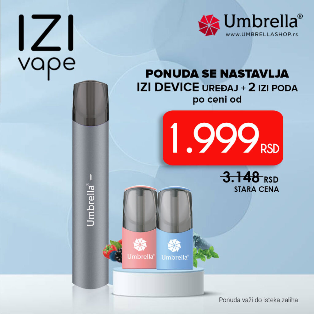 IZI VAPE akcija u Umbrella shopu - Stadion Shopping Center